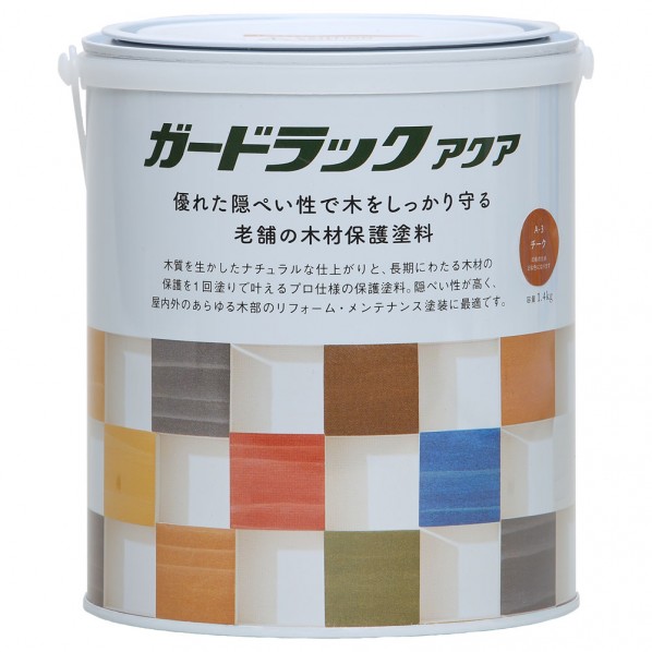 楽天市場和信ペイント ガードラックアクア 1 4kg チーク 800382DIY FACTORY ONLINE SHOP