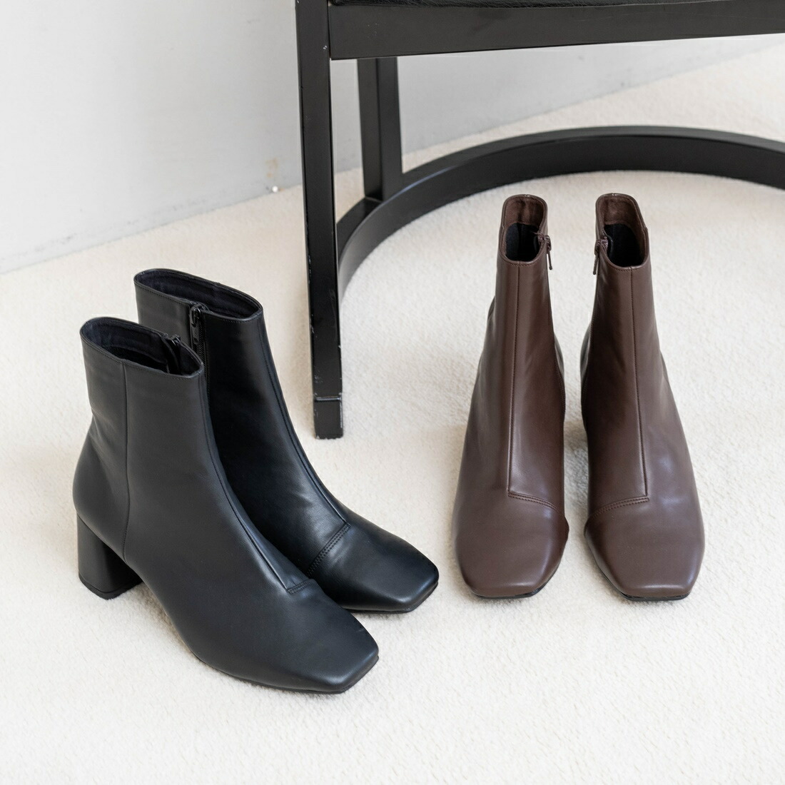 【楽天市場】スクエアトゥショートブーツ(0542)／ラウナレア（Launa lea）：丸井（マルイ）楽天市場店