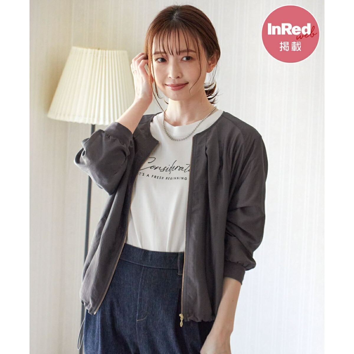 【楽天市場】【雑誌InRed web10月号掲載】ライトブルゾン／イッカ（ikka）：丸井（マルイ）楽天市場店