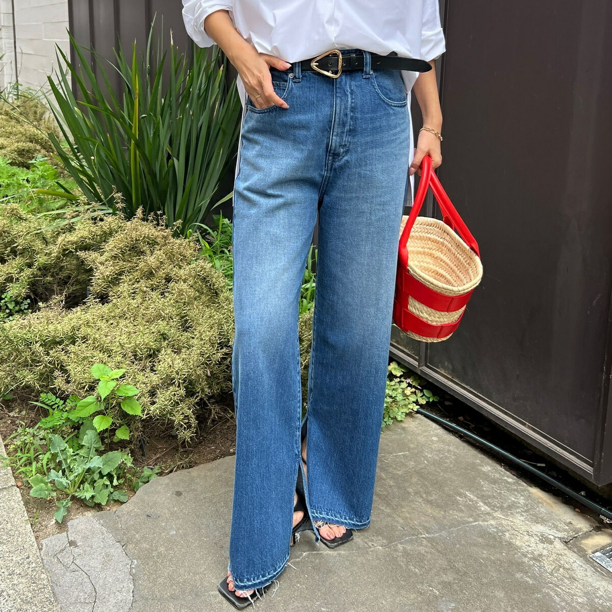 【楽天市場】＜飯豊まりえさん着用＞【RM denim】スリットフレアハイウエストデニム／ノーリーズ（NOLLEY'S）：丸井（マルイ）楽天市場店