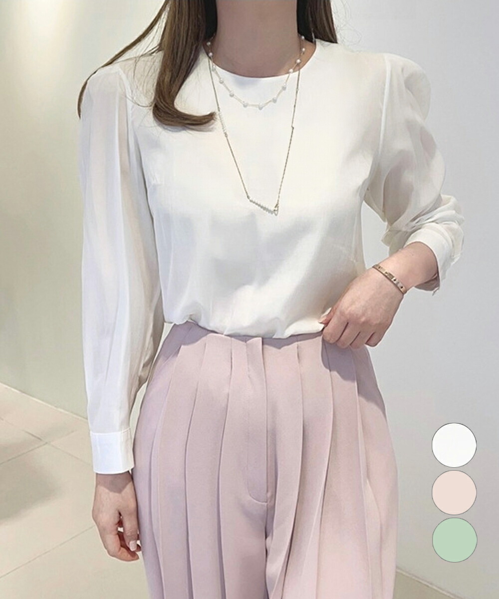 【楽天市場】タックスリーブブラウス長袖韓国風トップス／ミニミニストア（miniministore）：丸井（マルイ）楽天市場店