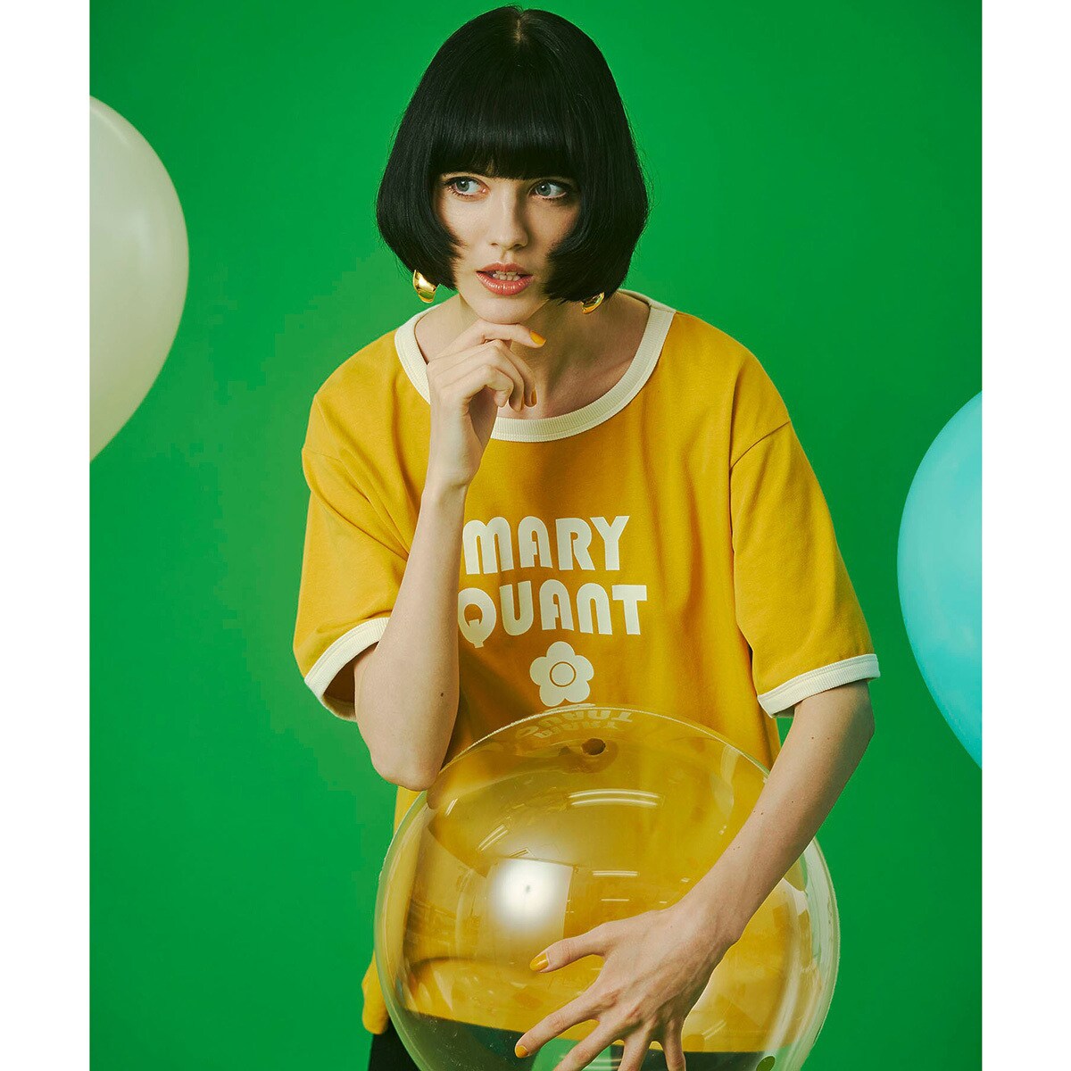【楽天市場】【イエローカラー/S・LサイズROSE BUD別注】MARY QUANT/RINGER TSHIRT／ローズバッド（ROSE ...