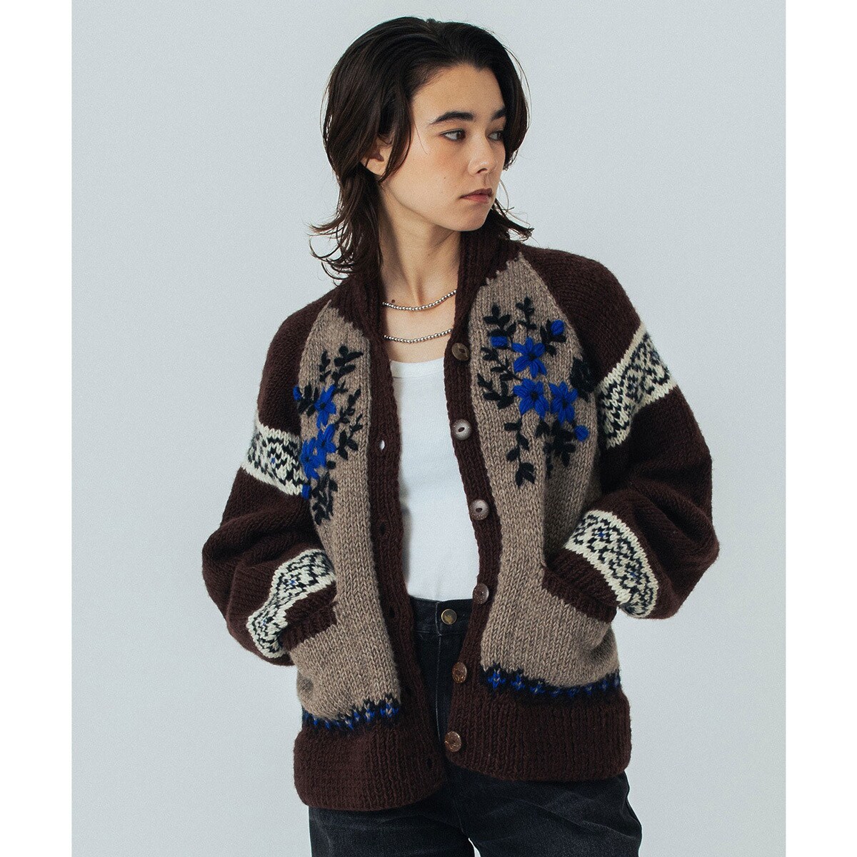 楽天市場】CREOLME/SHAGGY KNIT CARDIGAN／ローズバッド（ROSE BUD