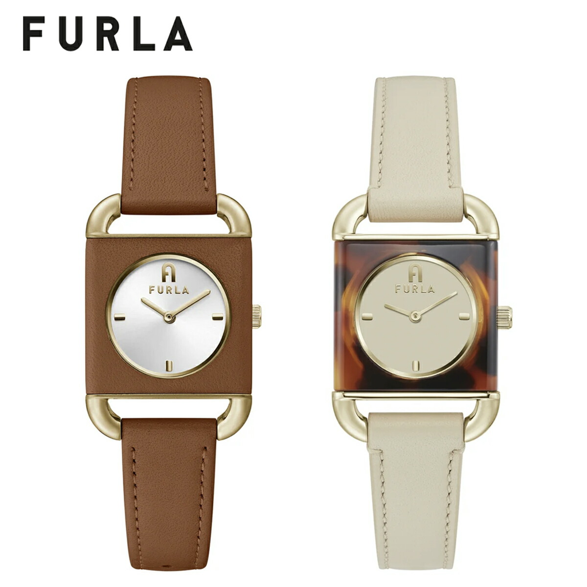 【楽天市場】フルラ 腕時計 レディース FURLA 女性用 時計 アルコスクエア アナログ レザーベルト ビジネスウォッチ ベッコウ べっ甲 ...