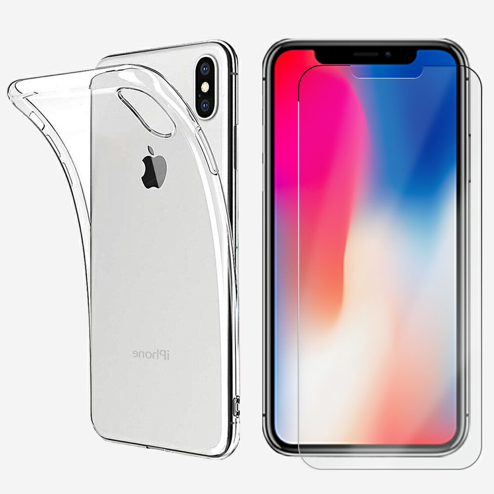 【楽天市場】ガラスフィルム付き| iPhone X ケース TPU 透明 クリア スマホケース スマホ クリアケース スマホカバー iPhoneX アイフォンX アイホンX iPhoneX ...