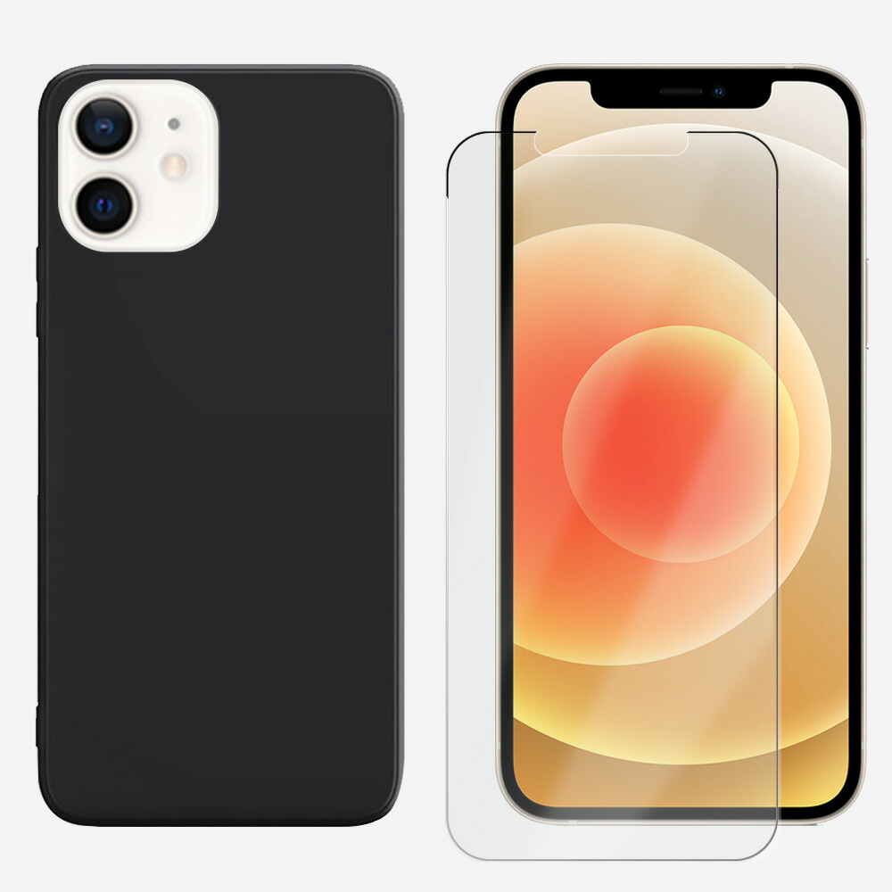 【楽天市場】1個 ブラックTPU ケース+1枚 アンチグレアタイプフィルムセット｜iPhone12 ケース 黒 ソフト 保護カバー iPhone12ケース アイフォン12 アイホン12 ...