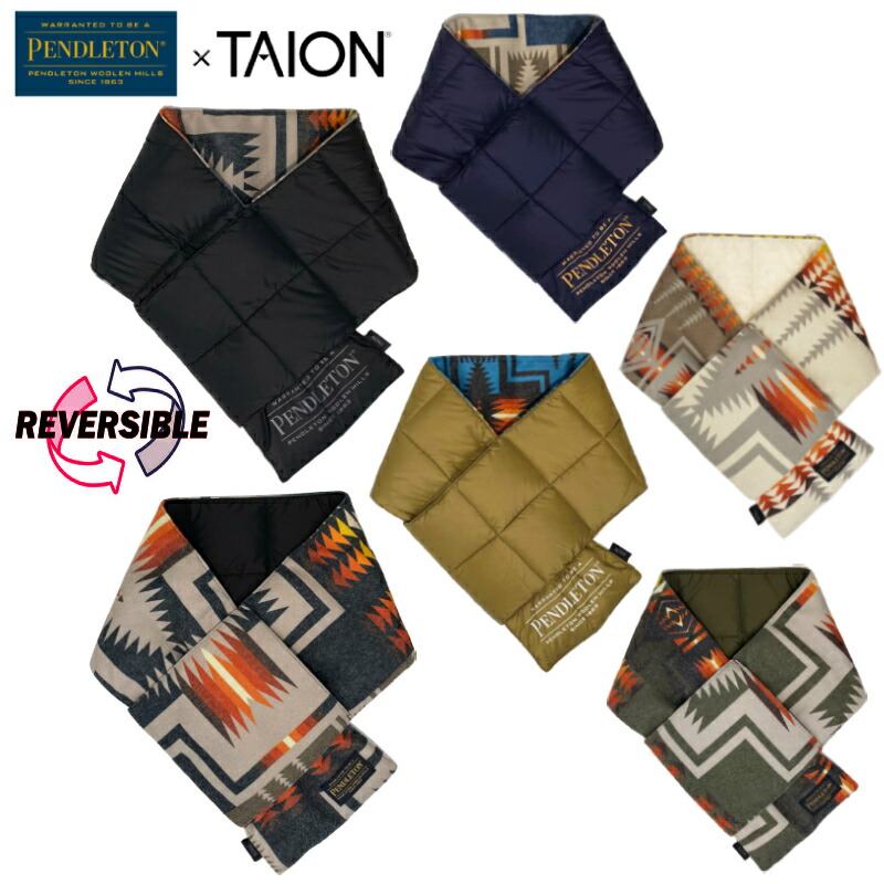 【楽天市場】【30%OFF】リバーシブル PENDLETON×TAION REVERSIBLE DOWN MUFFLER / ペンドルトン×タイオン リバーシブル ダウン マフラー ...