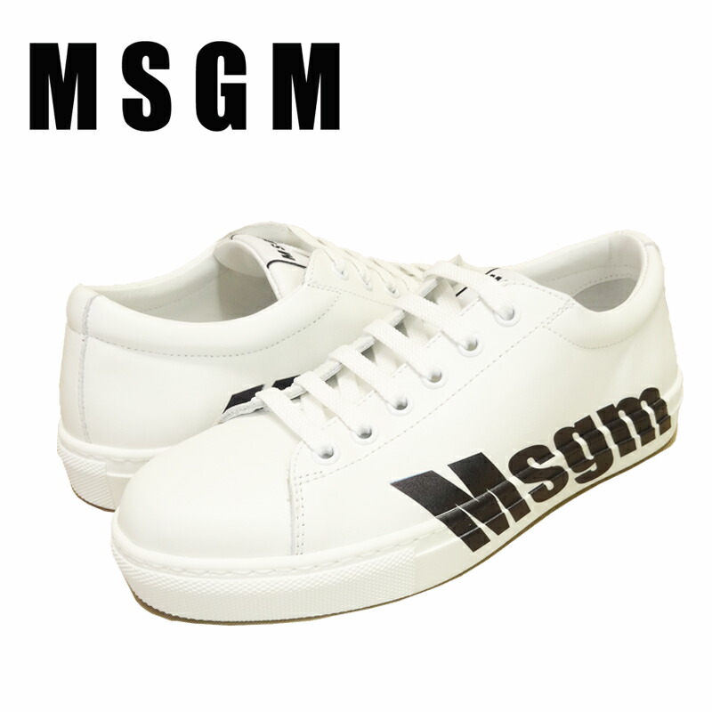 【楽天市場】MSGM CUPSOLE SNEAKERS / スニーカー / シューズ / レザー スニーカー / 靴 / レディース ...