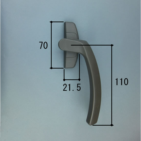 【楽天市場】カムラッチハンドル すべり出し窓 三協アルミ 住宅用 WB7496 ダークグレー KG：網戸サッシ部品窓の専門店