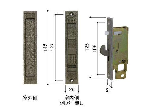 【楽天市場】YKK ap戸先内締り錠 HHJ-0407 YB色 （ HHJ0407 HH-J-0407 ） 【メーカー取り寄せ品】：網戸サッシ部品窓の専門店
