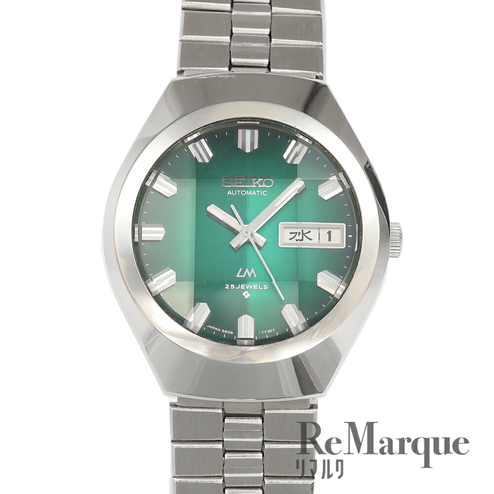 【楽天市場】SEIKO（セイコー）LMデイデイト 5606-7360 SS ステンレス AT 自動巻き グリーン文字盤 メンズ 腕時計 【中古 ...