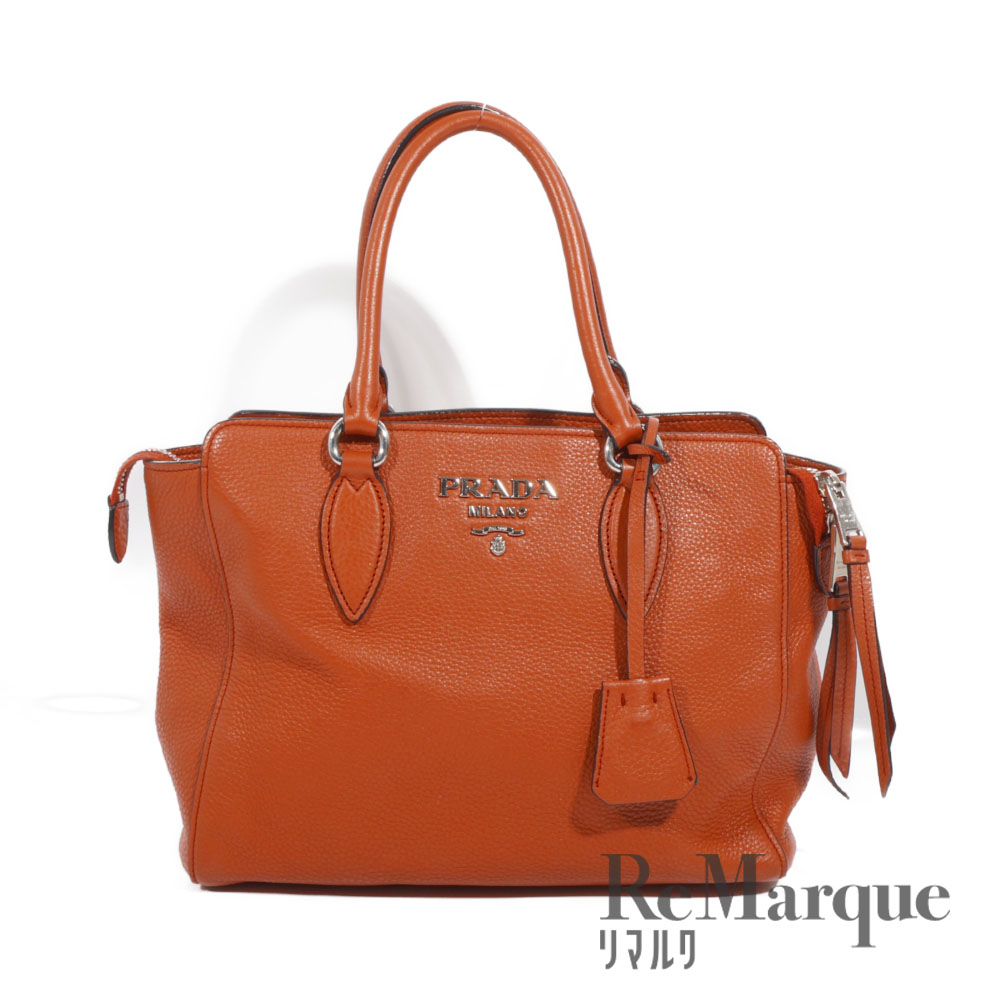 【楽天市場】PRADA（プラダ）2WAY ハンドバック ショルダーバッグ オレンジ レザー 1BA205【中古】【程度ABランク】：リマルク 楽天市場店