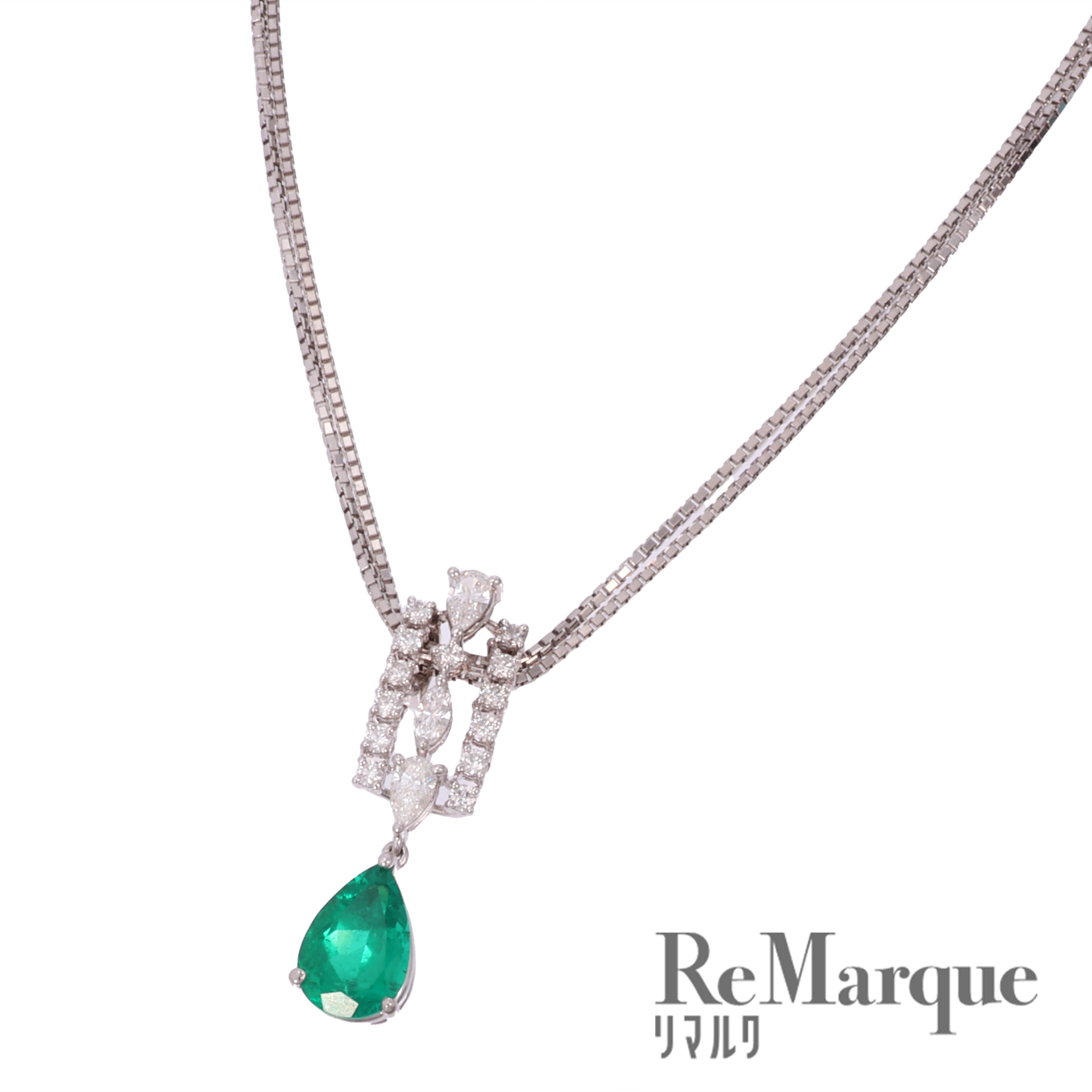 【楽天市場】TASAKI(タサキ) ペアシェイプエメラルド ネックレス ペンダント プラチナ Pt900/Pt850 E2.95ct D1 ...