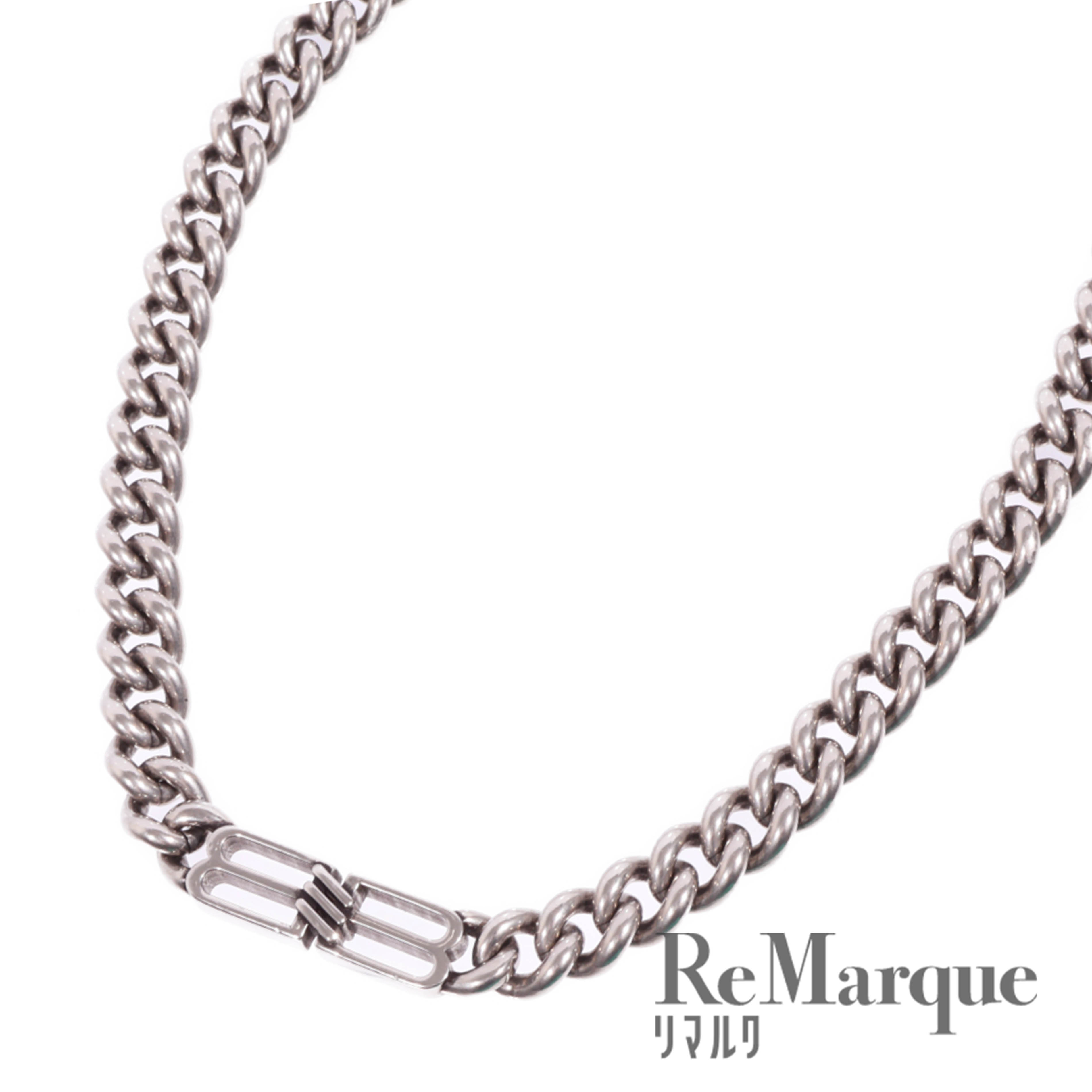 【楽天市場】BALENCIAGA(バレンシアガ) BB Icon ネックレス チェーン シルバー Sサイズ メタル メンズ【中古】【程度A ...