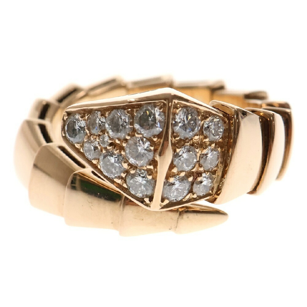 【楽天市場】BVLGARI(ブルガリ) セルペンティ ヴァイパー ダイヤリング Au750 PG ピンクゴールド #S 指輪 K18PG ...