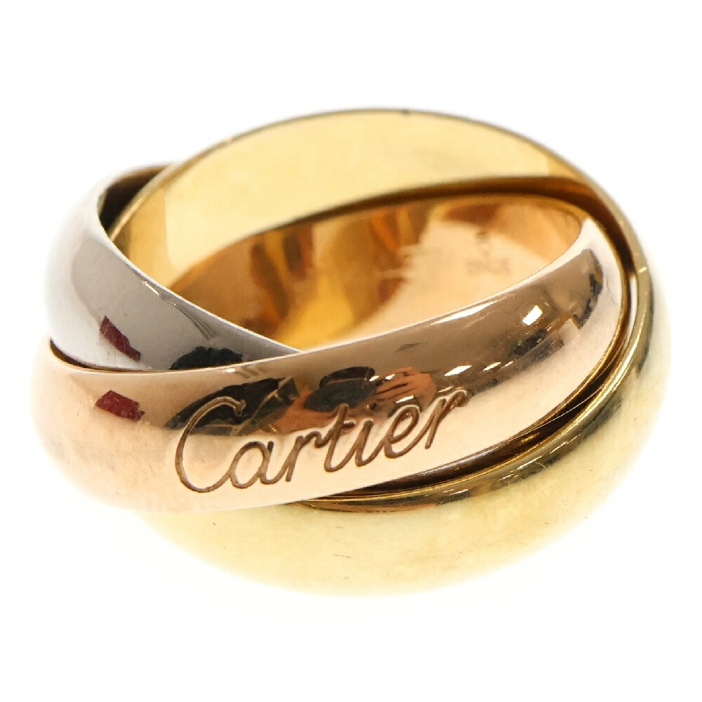 【楽天市場】Cartier(カルティエ) K18YG/K18PG/K18WG TRINITY RING EXTRA-LARGE トリニティXL エクストララージ 3連 リング 指輪【中古 ...