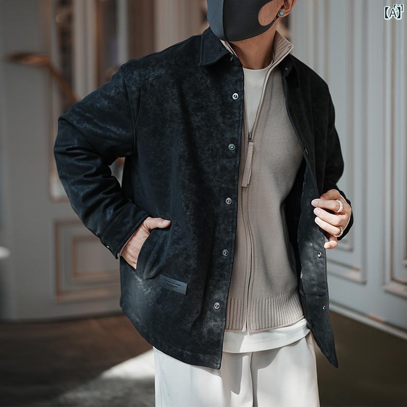 【楽天市場】メンズ ファッション オシャレ カジュアル 男性 アメリカ ストリート ライト 成熟 シャツ ダウン ジャケット メンズ 冬 高級 ...