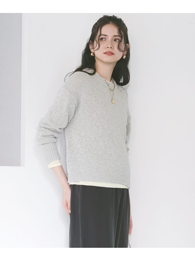 【楽天市場】【SALE／30%OFF】【SLOW/一部店舗限定】リボンヤーン クルーネック ニット 23区 S ニジュウサンク トップス ニット ホワイト ブルー【RBA_E】【送料無料 ...