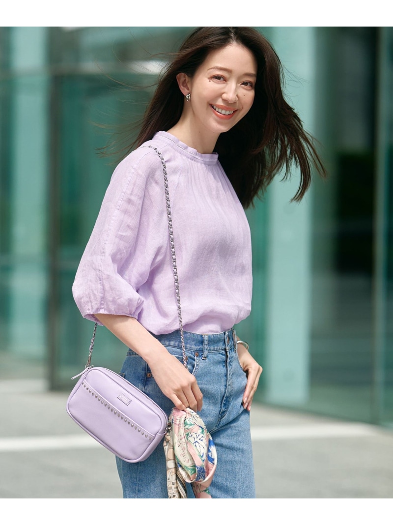 【楽天市場】【洗える】LIBECOリネン ボリュームスリーブ ブラウス 23区 S ニジュウサンク トップス シャツ・ブラウス ホワイト パープル【送料無料】[Rakuten Fashion ...