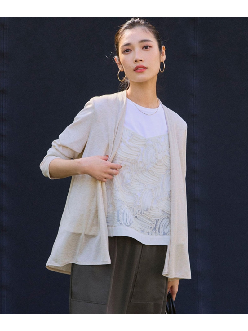 【楽天市場】【新色追加/UVケア/接触冷感】マルチ機能 シアー ショート カーディガン 23区 ニジュウサンク トップス カーディガン ブルー ピンク ホワイト グレー ネイビー ブラウン ...