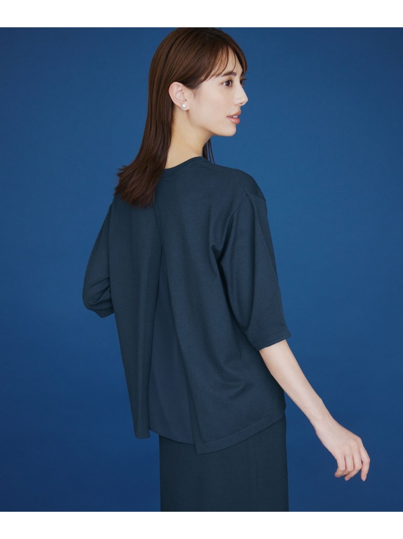 【楽天市場】【SALE／40%OFF】【ご好評につきカラー追加/洗える】ヴィスコースストレッチ バックデザイン ニット 23区 L ニジュウ ...