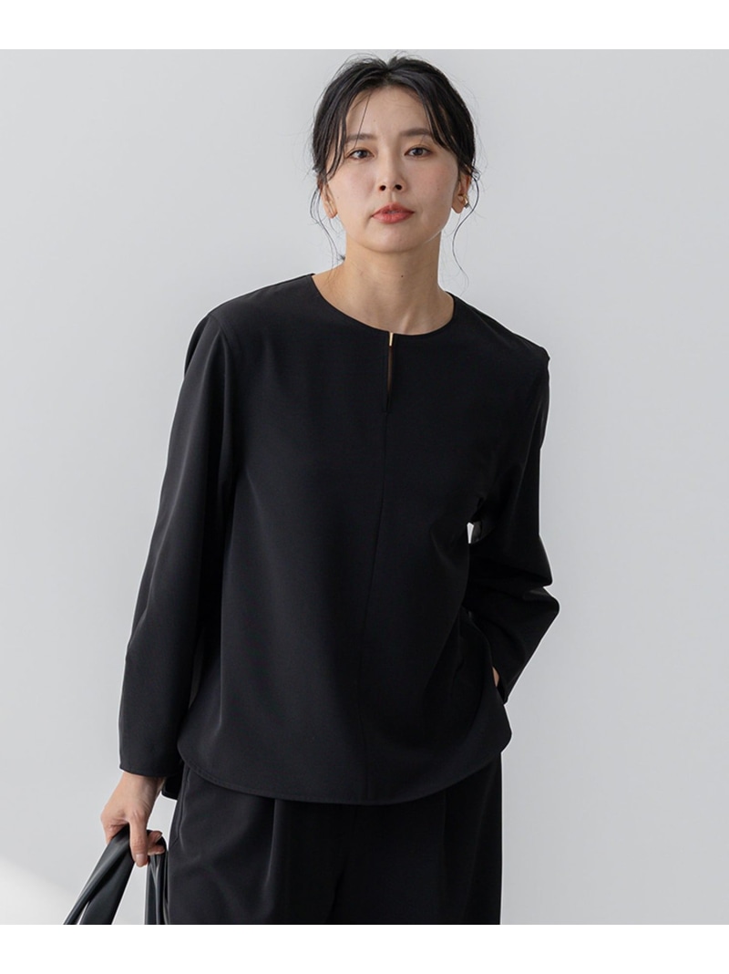 【楽天市場】【洗える】2WAYストレッチツイル ブラウス 23区 L ニジュウサンク トップス シャツ・ブラウス ベージュ ネイビー ブラック【送料無料】[Rakuten Fashion ...