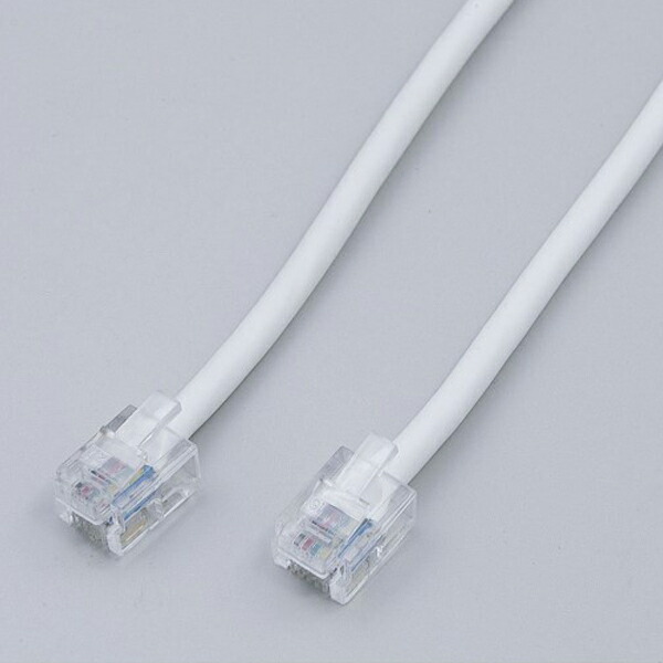 【楽天市場】【メール便送料無料】ELPA 6極6芯テレホンコード 3m TEW-S030 電話機 電話線 FAX ターミナルボックス ドアホン インターホン ビジネスホン エルパ：スリーエー ...