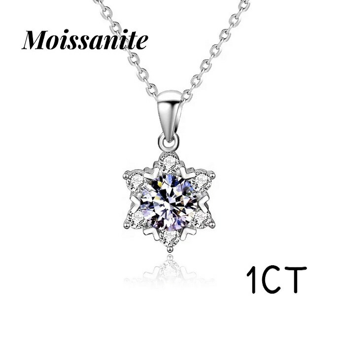 【楽天市場】【クーポン利用で49％off】SALE モアサナイト ネックレス 1CT レディース プラチナ 金属アレルギー 高品質 シルバー925 大粒 チェーン 1カラット 45cm ...