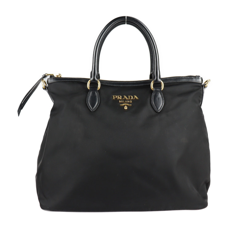 【楽天市場】美品 PRADA プラダ ハンドバッグ 1BC060 ナイロン レザー ブラック 2way ショルダーバッグ トートバッグ ショッピングバッグ ロゴ ゴールド金具【本物保証】【中古 ...