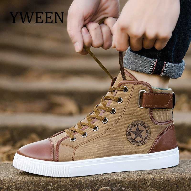 【楽天市場】YWEEN Fashion Sneakers For Men Classic Lace-up High Style ジーンズ ...