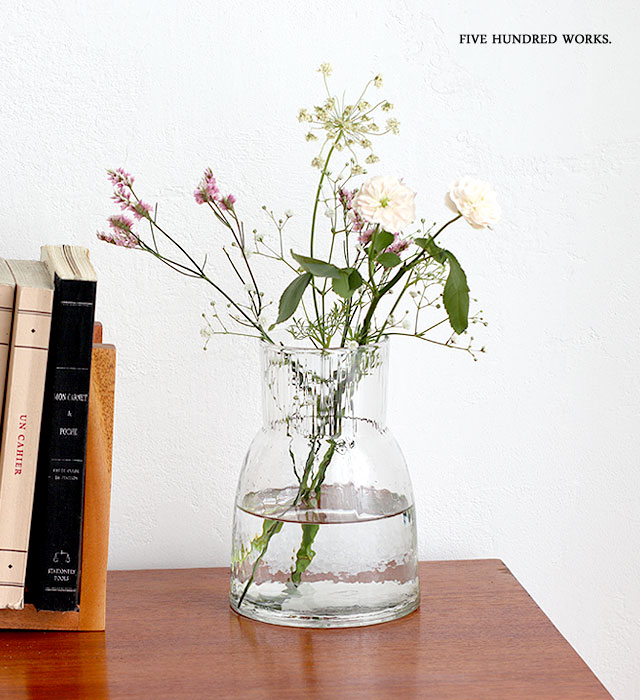 【楽天市場】【公式】シナリーベースC(Sceneryvase)500WORKS.花瓶 ガラス 北欧 かびん フラワーベース かわいい 花器 生け花 シンプル花 ガラスベース インテリア ...