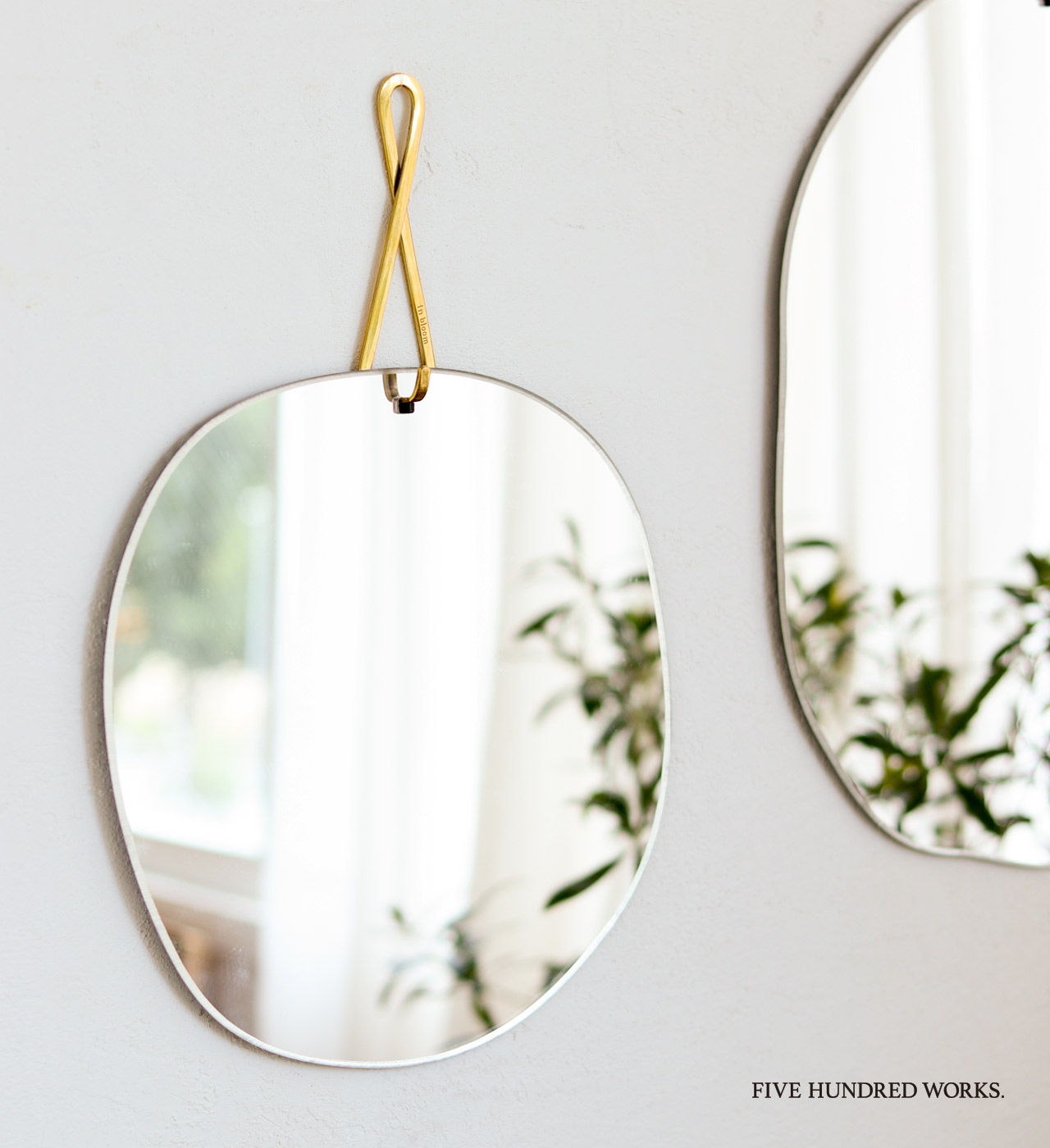 【楽天市場】【公式】インブルーム ブラス ウォールミラー Sサイズ(inbloom)500WORKS.鏡 ミラー 真鍮 アンティーク 壁掛け デザイン 壁掛けミラー 壁掛け鏡 ウォールミラー ...