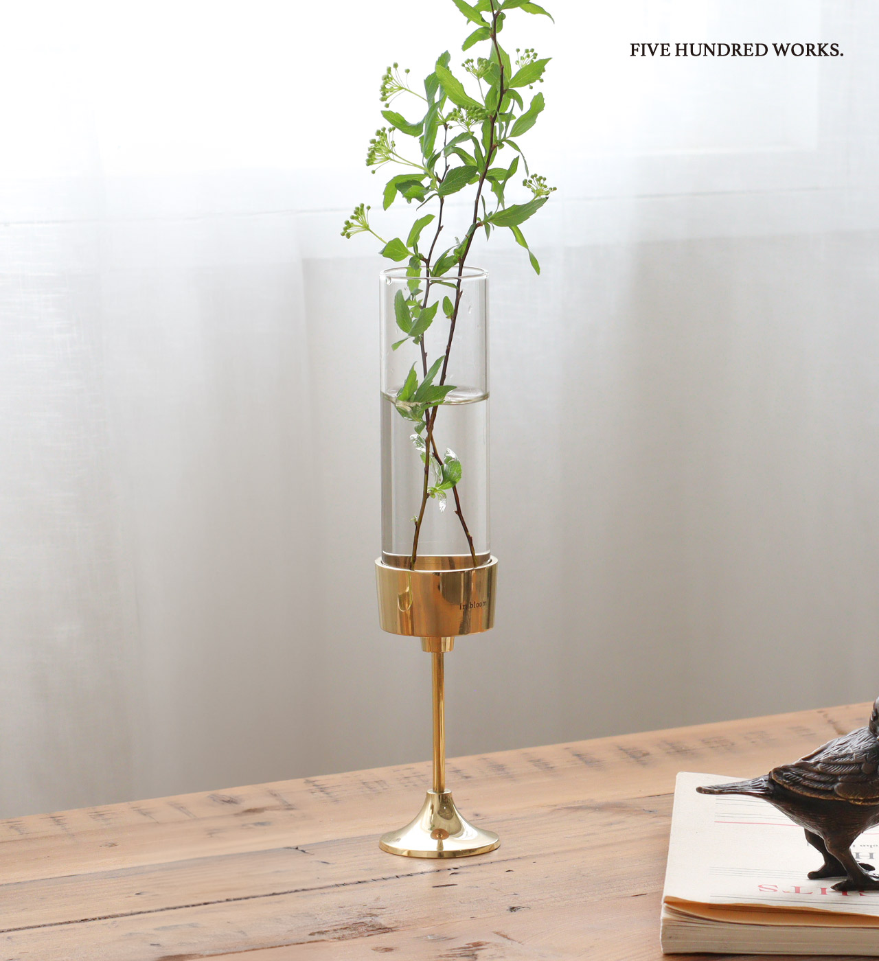 【楽天市場】【公式】インブルーム ブラスキャンドルスタンドフラワーベース Lサイズ (inbloom) 500WORKS.一輪挿し 花瓶 フラワーベース 花器 インテリア雑貨ディスプレイ ...