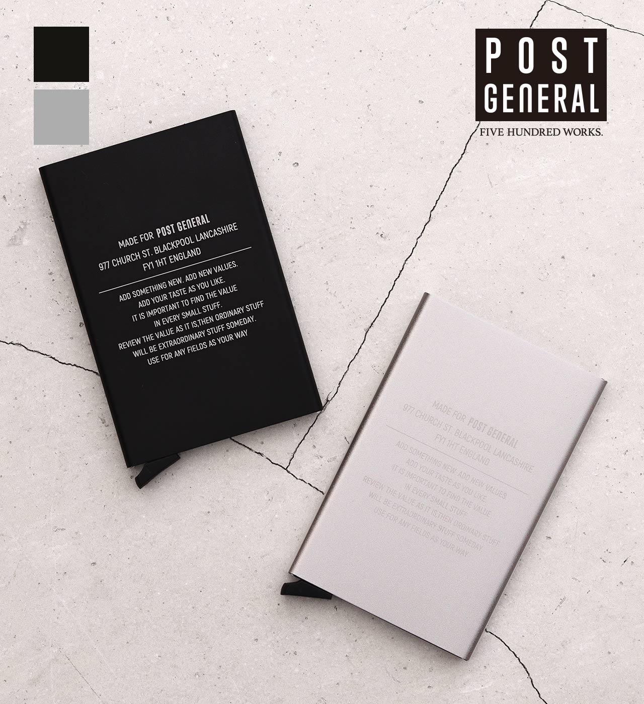 【楽天市場】【公式】スライディングクレジットカードケース(POSTGENERAL)SLIDING CREDIT CARD CASE500WORKS.カードケース スライド式 スリム スキミング ...