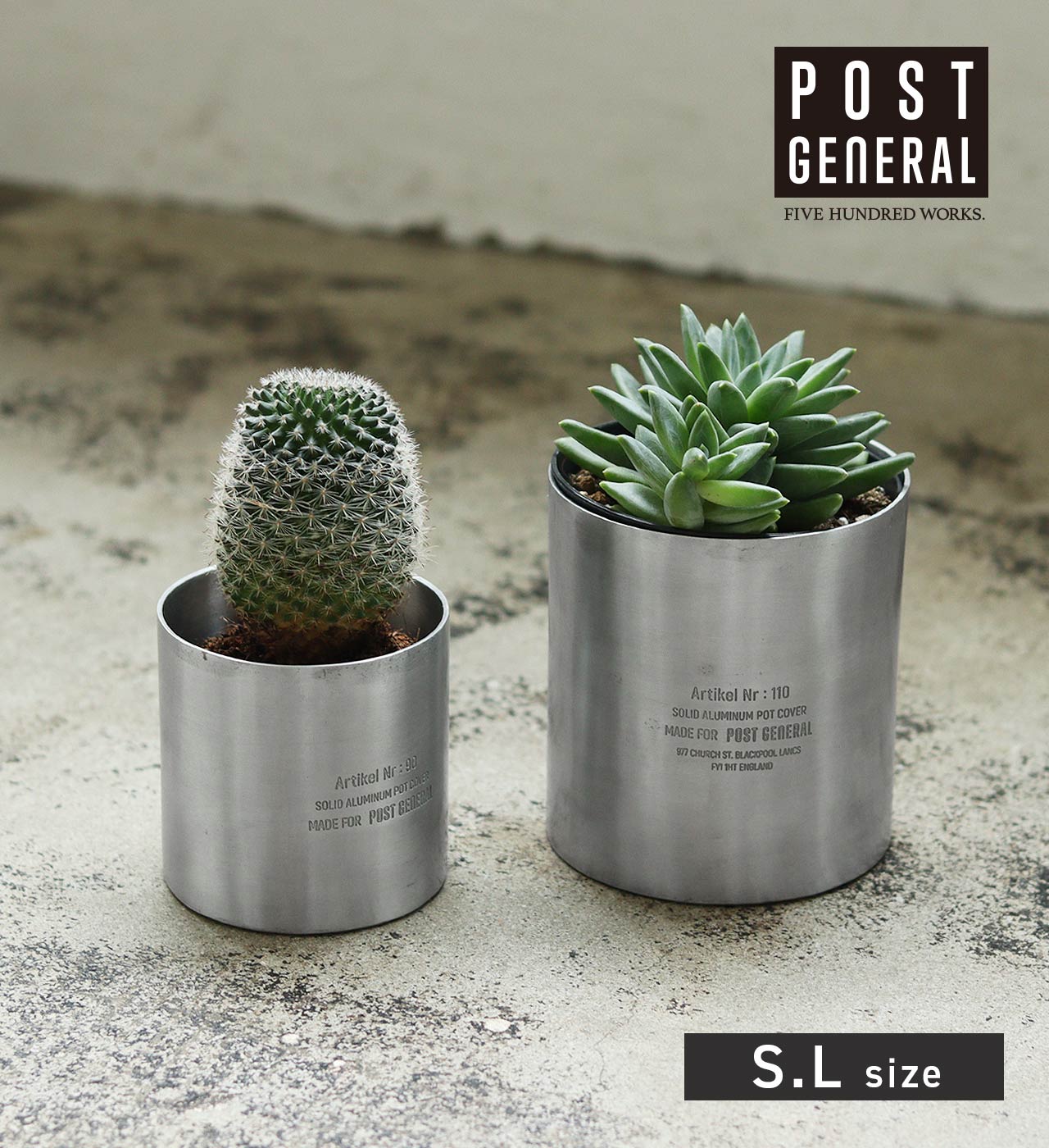 【楽天市場】【公式】ポストジェネラル ソリッドアルミナムポットカバー(POSTGENERAL)S/L 500WORKS.ポットカバー 観葉植物 グリーン 鉢カバー 鉢アルミ ポット カバー ...