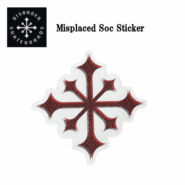 【楽天市場】【DISORDER】ディスオーダー Misplaced Soc Sticker ロゴステッカー スケートボード スケート スケボー ...