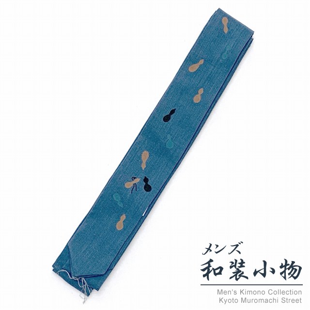 【楽天市場】着付け小物 紳士物 腰紐 腰ひも メンズ 男性用 純毛モスリン「青鼠、瓢箪」mkkh-k：七五三 着物 浴衣 京都室町st．