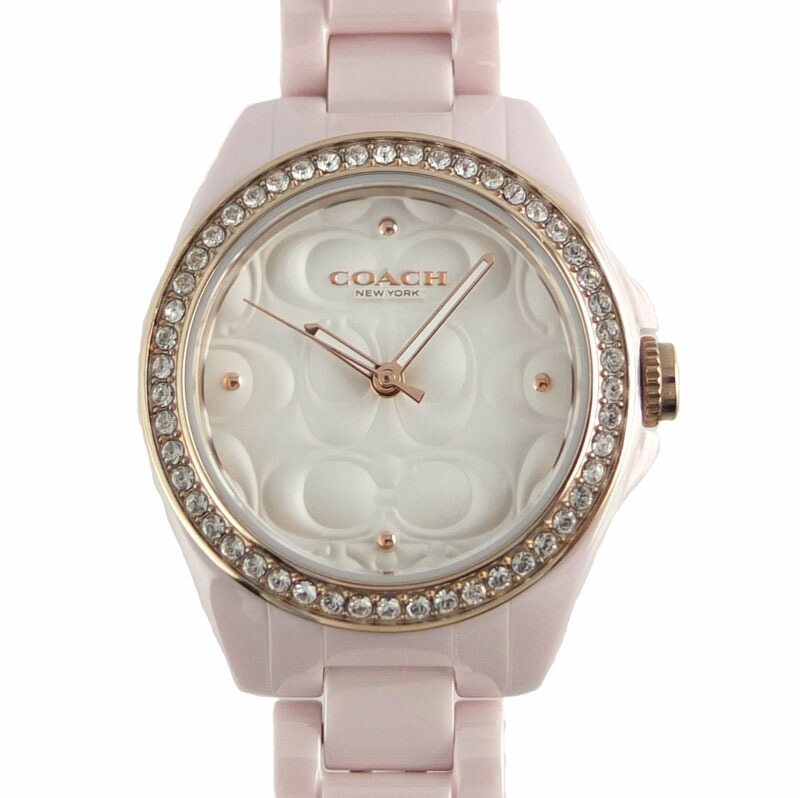 【楽天市場】コーチ COACH アスター 14503256 クォーツ ホワイト文字盤 レディース腕時計 セラミック SS 【中古】：リポーン 蔵の助