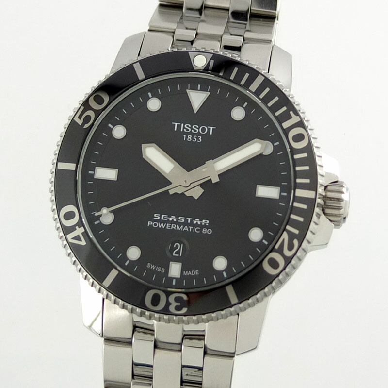 【楽天市場】ティソ TISSOT シースター1000 T120407A 自動巻 裏スケ ブラック文字盤 メンズ腕時計 SS 【中古】：リポーン 蔵の助