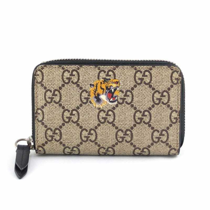 【楽天市場】グッチ GUCCI GGスプリーム カードケース 451276 タイガープリント ラウンドファスナー コインケース 小銭入れ ...