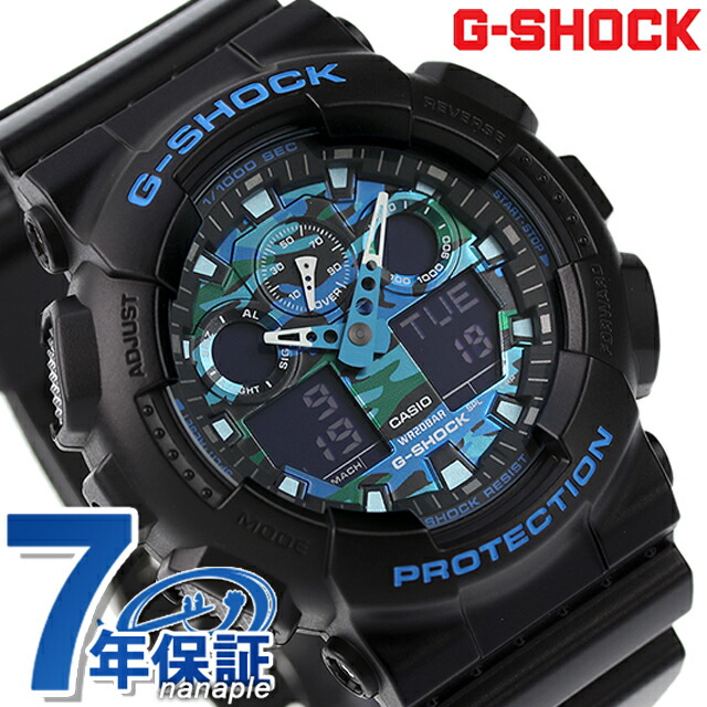 【楽天市場】gショック ジーショック G-SHOCK GA-100CB-1ADR ブルー ブラック 黒 CASIO カシオ 腕時計 メンズ ...