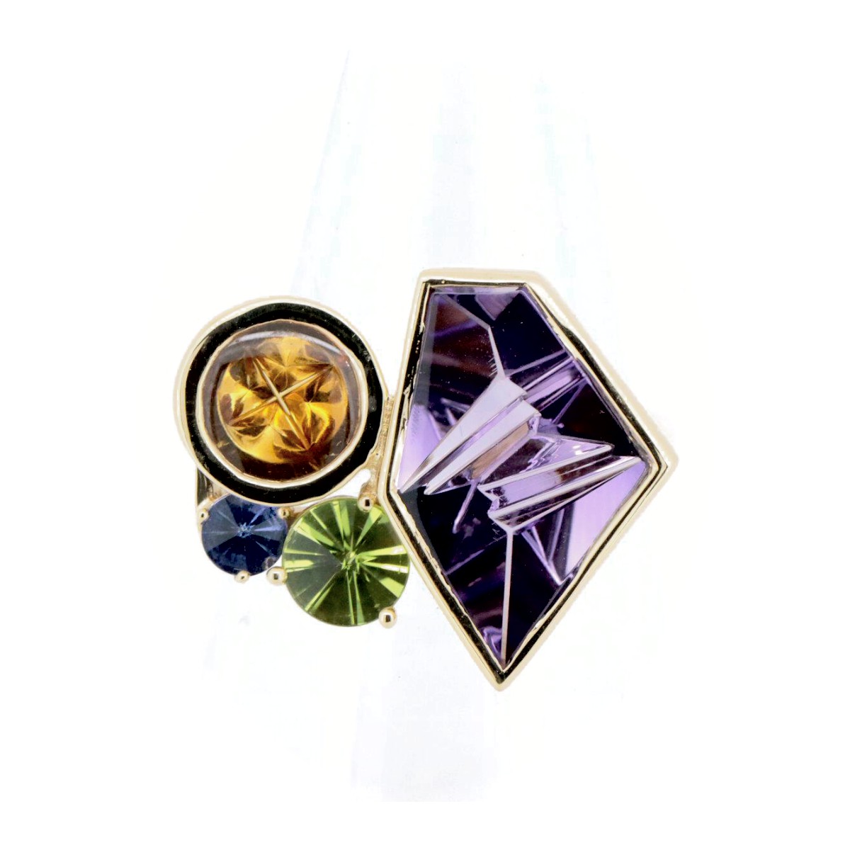 【楽天市場】【中古】 GSTV マルチ石 リング 指輪 A4.78ct C1.44ct P0.70ct T0.17ct 20号 K18YG(18金 イエローゴールド) 質屋出品 【コンビニ受取 ...