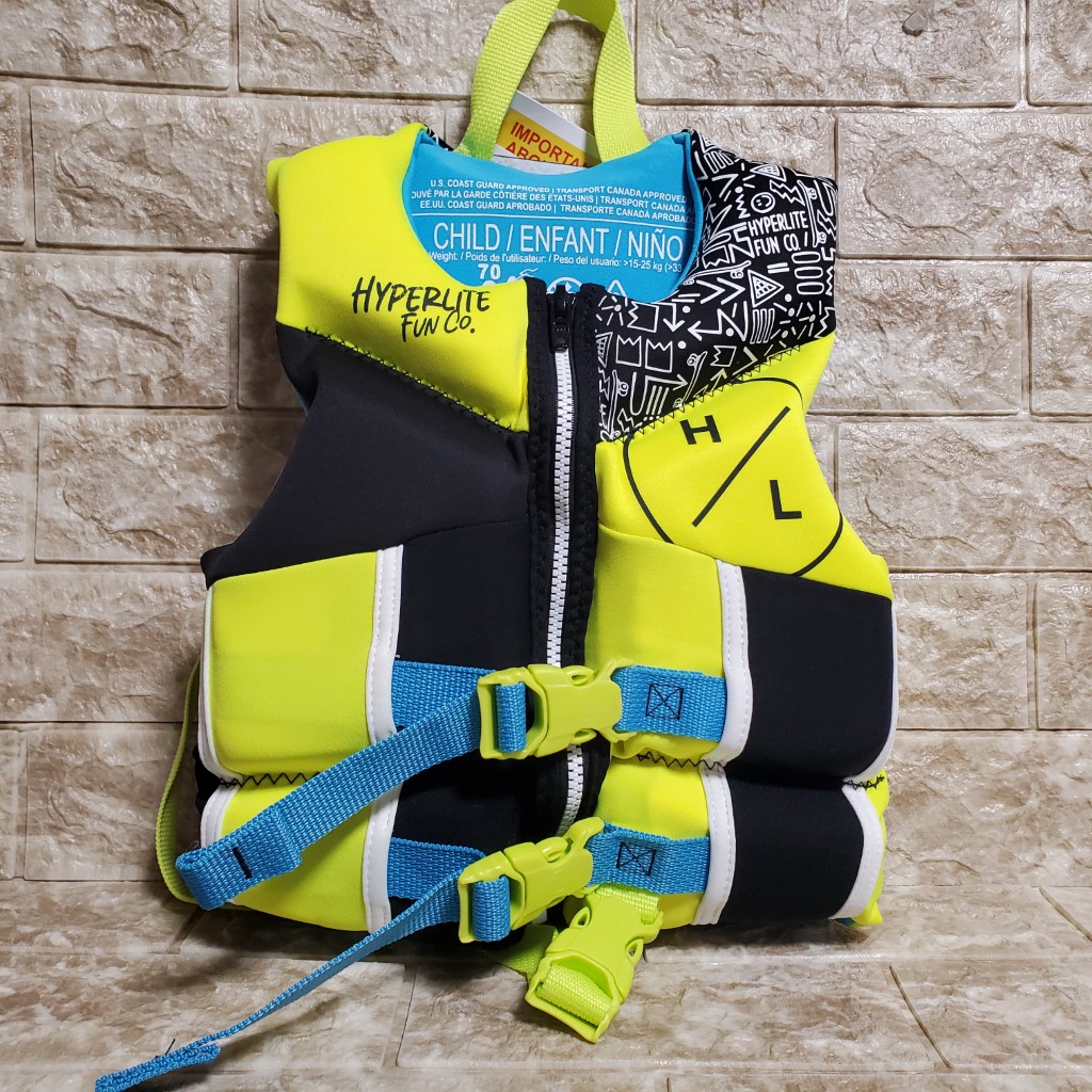 【楽天市場】hyperlite ハイパーライト ライフジャケット 【イエロー/ブラック】 キッズ チャイルド フローティングベスト 米国沿岸 ...