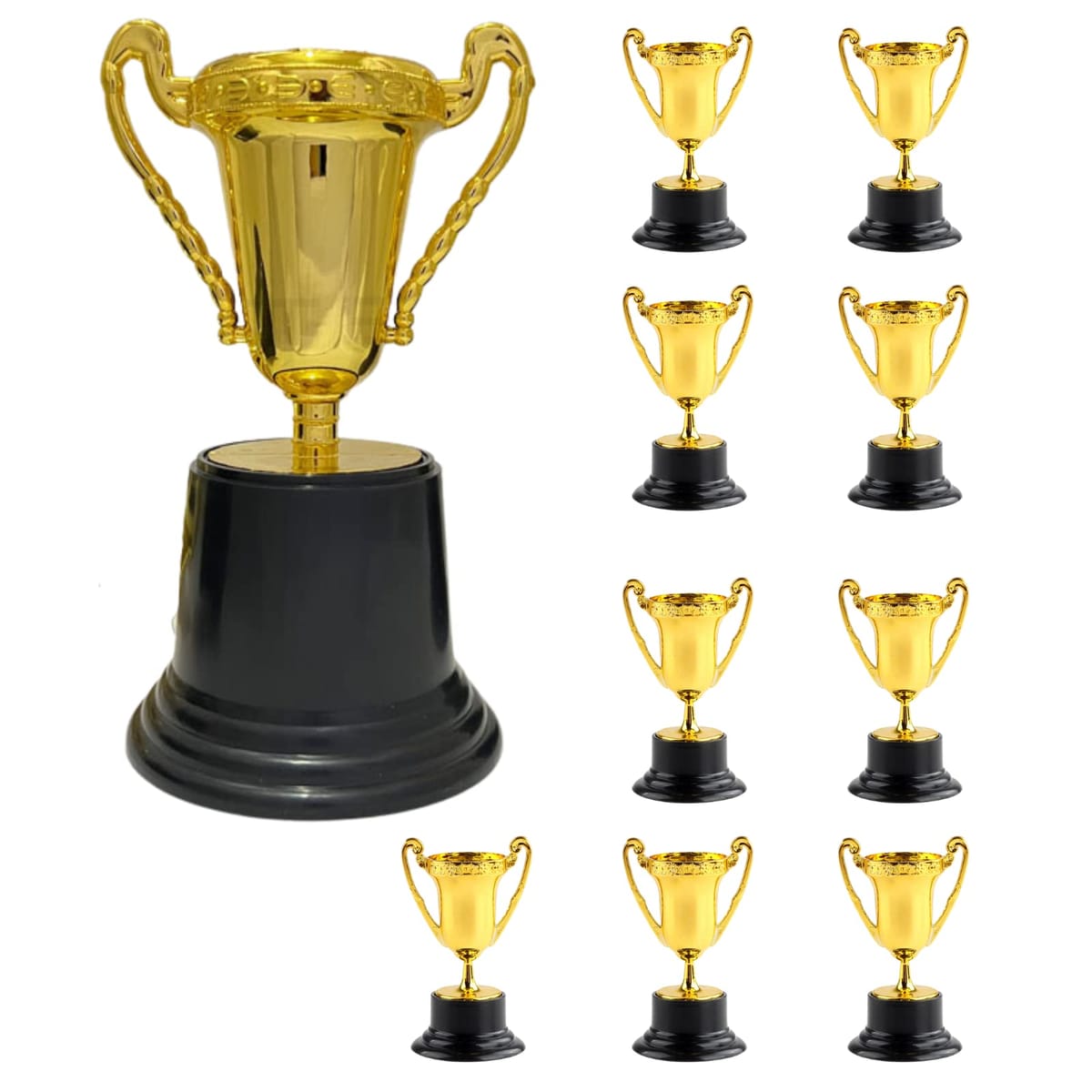 【楽天市場】Quikaboo ミニトロフィー 優勝カップ トロフィー 表彰 ごほうびトロフィー プラスチックトロフィー トロフィーカップ 10個：Web shop 8tail