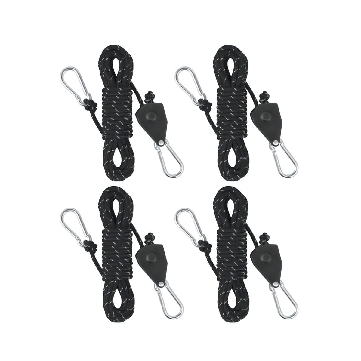 【楽天市場】azumafy テントロープ キャンプロープ タープロープ パラコード ガイロープ カラビナ付き 4本セット ラチェットロープ ...