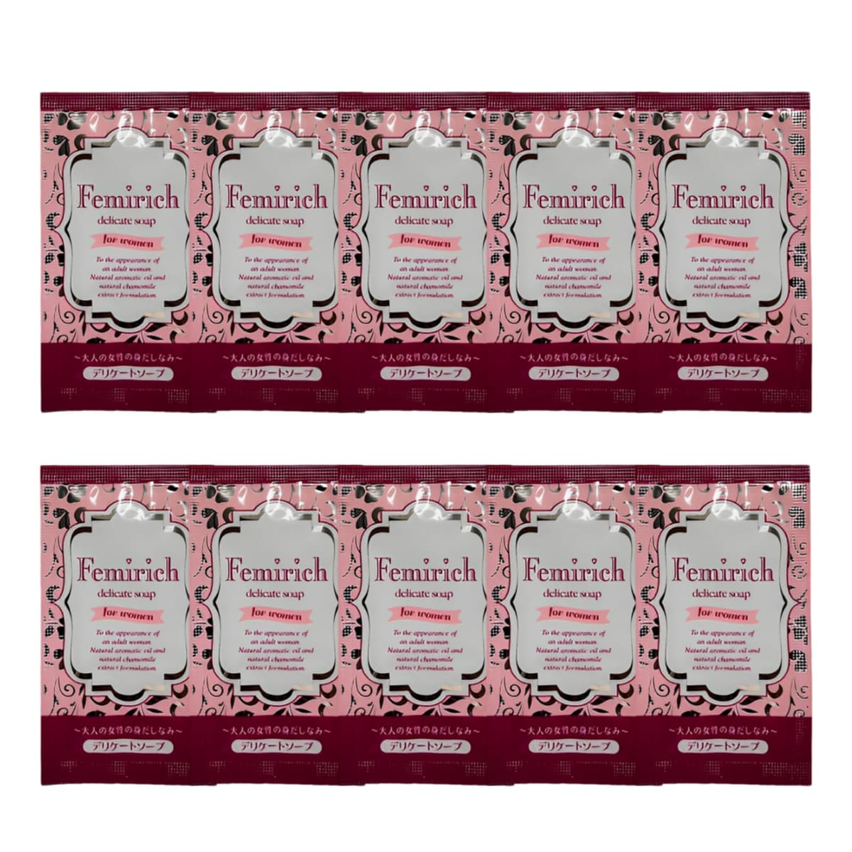 【楽天市場】Femirich カシベルデリケートソープ 5ml×10個セット デリケートゾーンソープ天然保湿成分 カミツレエキス配合 お肌に ...