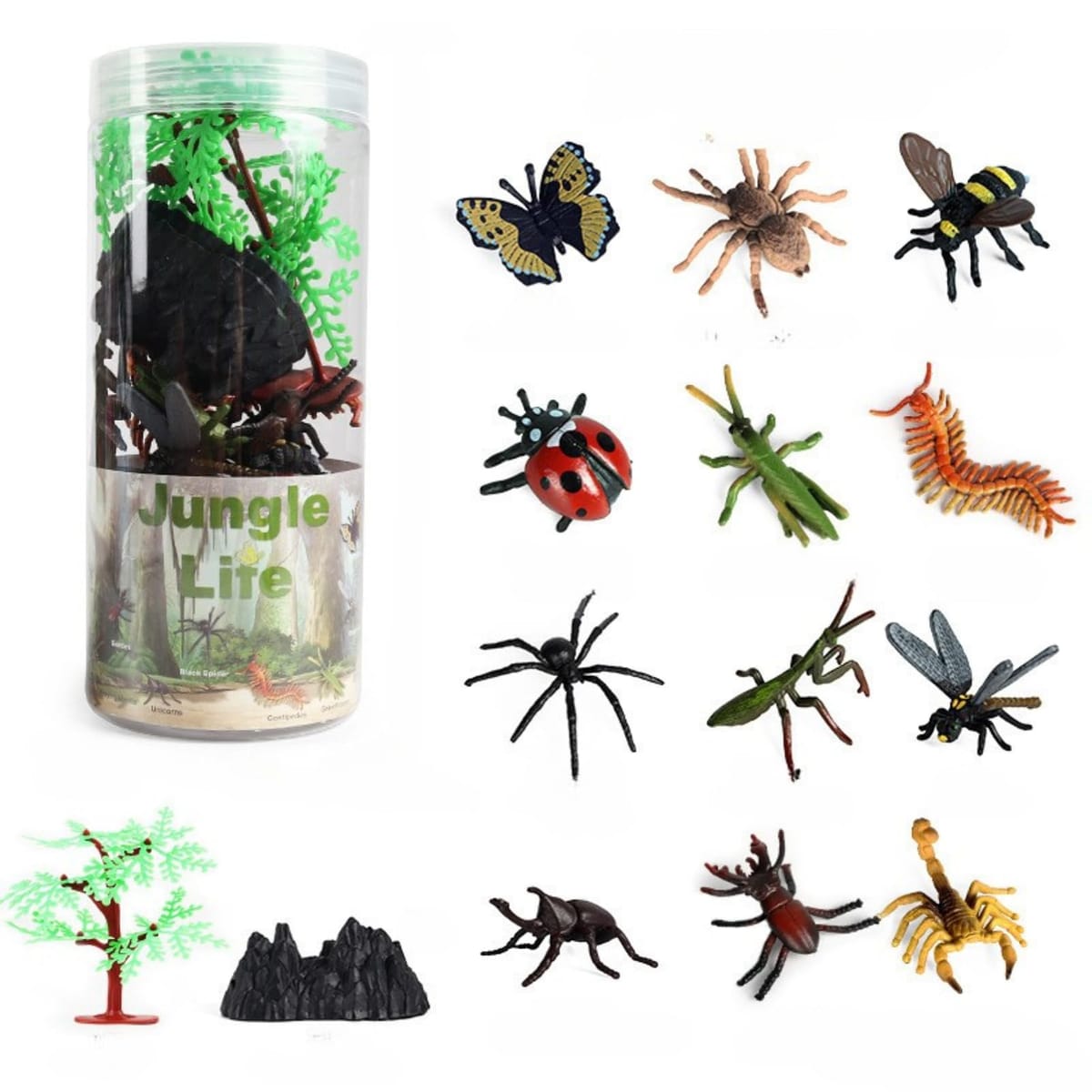 【楽天市場】COZENTA 動物 昆虫 フィギュア リアル おもちゃ モデル 12体 木 岩：Web shop 8tail