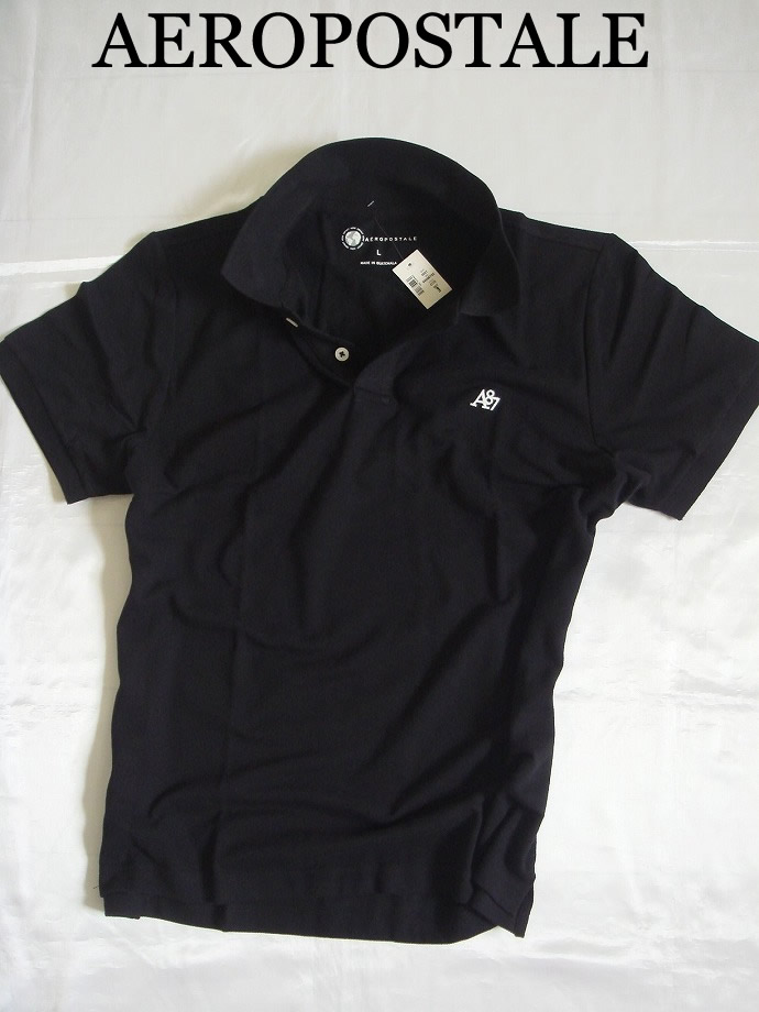 【楽天市場】エアロポステール Aeropostale 正規品 メンズ Men's A87 Polo 半袖 鹿の子 ポロシャツ ブラック ...