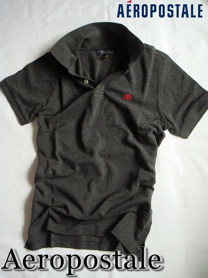 【楽天市場】エアロポステール Aeropostale【正規品】【メンズ】Men's A87 Polo 半袖 鹿の子 ポロシャツ/ダークグレー ...