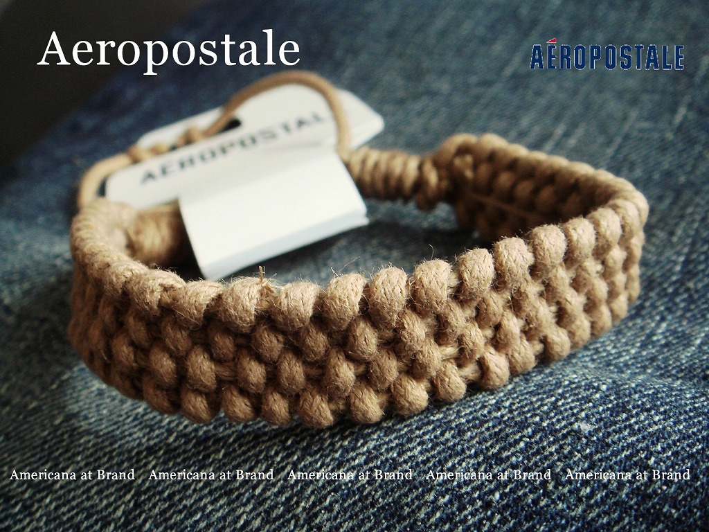 【楽天市場】【送料無料】本物レア Aeropostaleエアロポステール Woven Hemp Bracelet メンズブレスレット ...